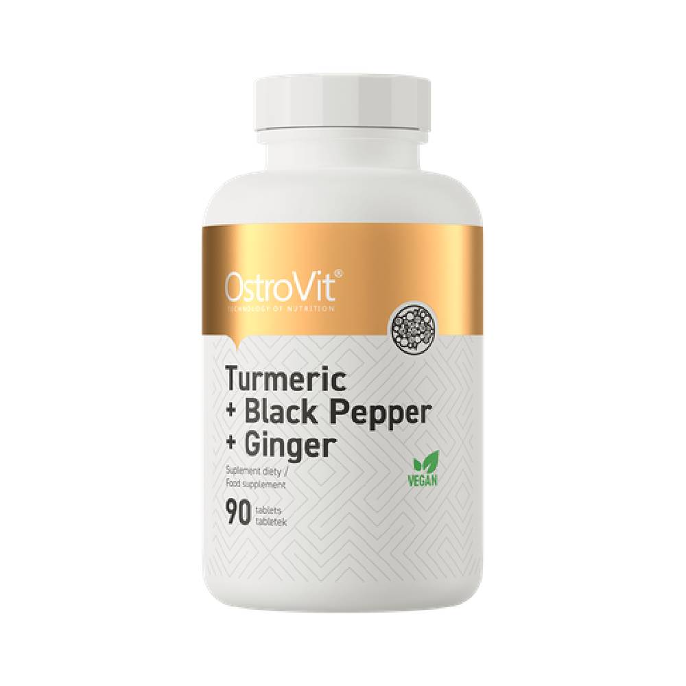 Curcuma + Piper Negru + Ghimbir 90 tablete, Ostrovit - Cumpara acum en ...